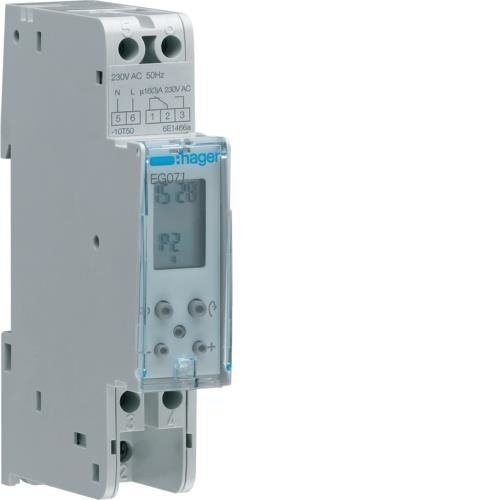 Programator digital saptamanal, 1canal, 16A, 1M EG071 HAGER Producător ...